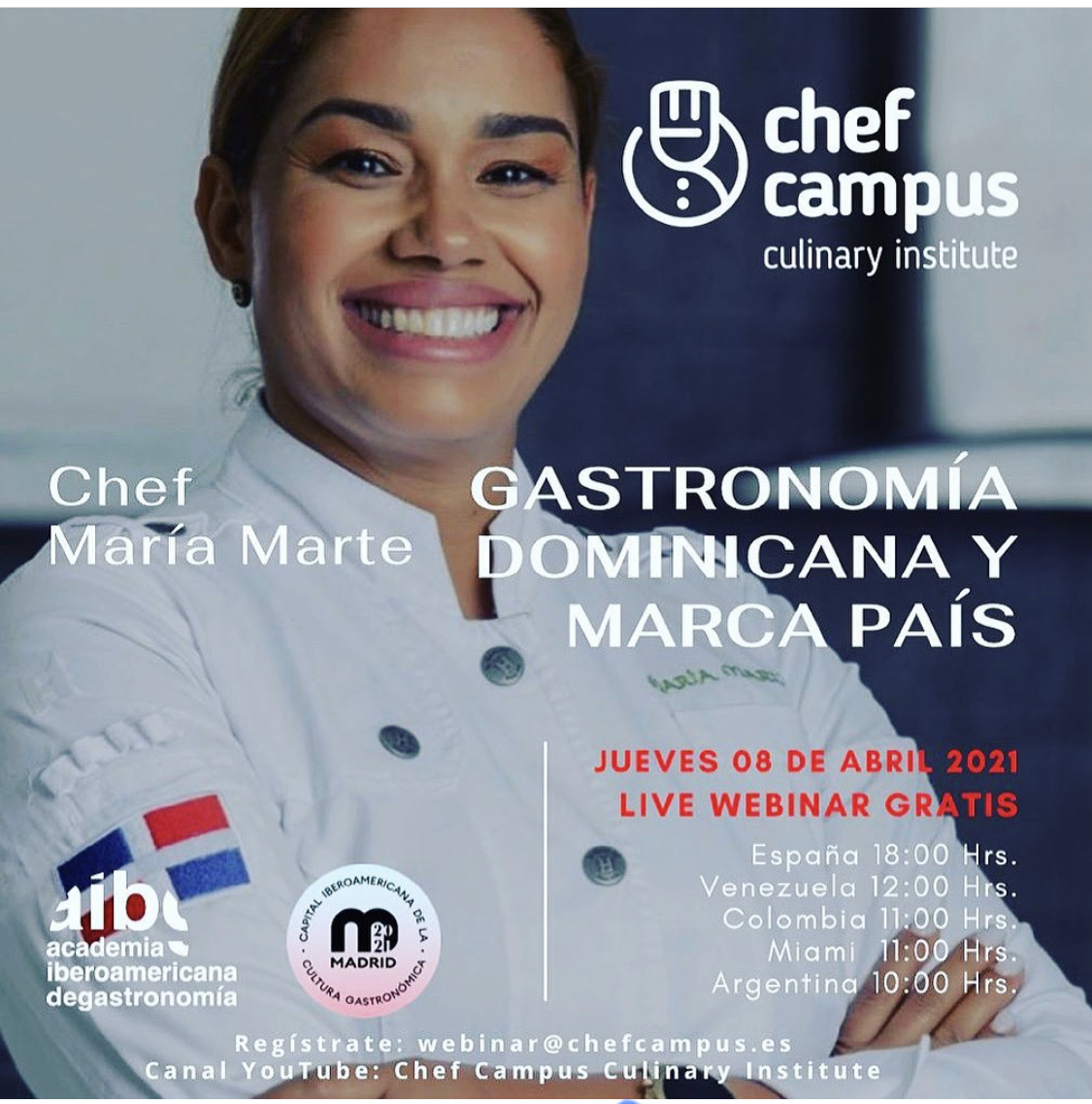 Masterclass con la chef MARÍA MARTE - Cocina Dominicana - Chef Camp...