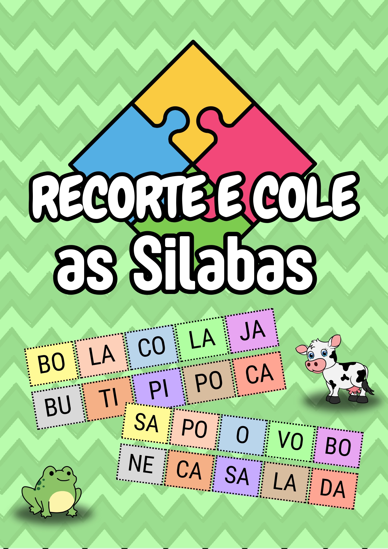 Recorte e Cole as Silabas - Educação Especial - Bruno Miranda de Se...