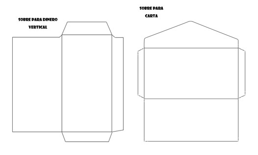 Plantilla de sobres armables: Dinero y Carta - Nathaly Alvarado | H...