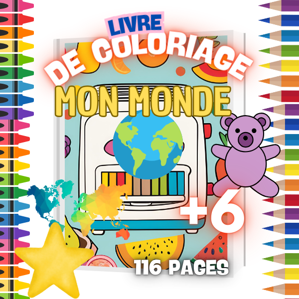 MON GRAND LIVRE DE COLORIAGE POUR ENFANTS À PARTIR DE 6 ANS : DE ...