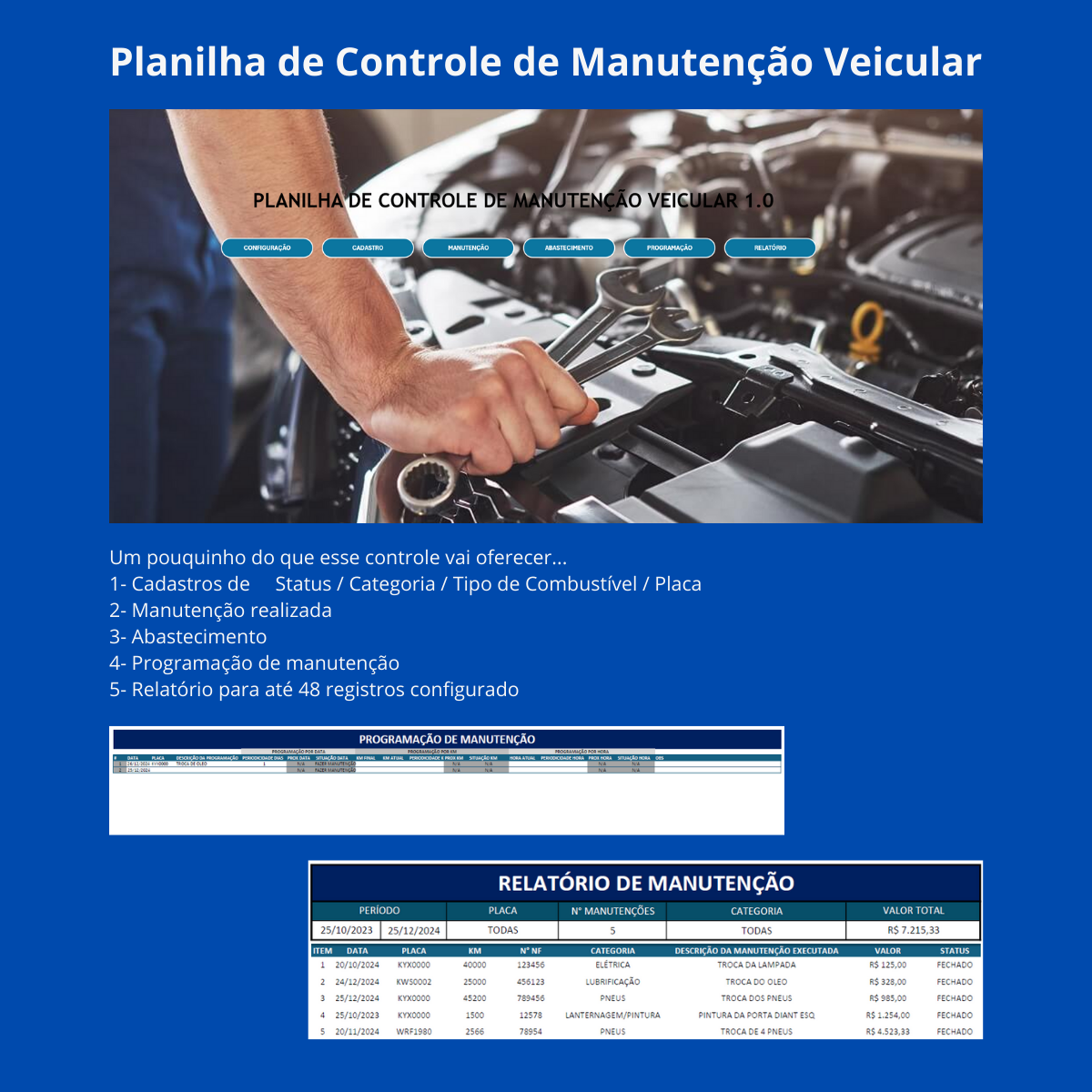 Planilha de Controle de Manutenção Veicular 1.0