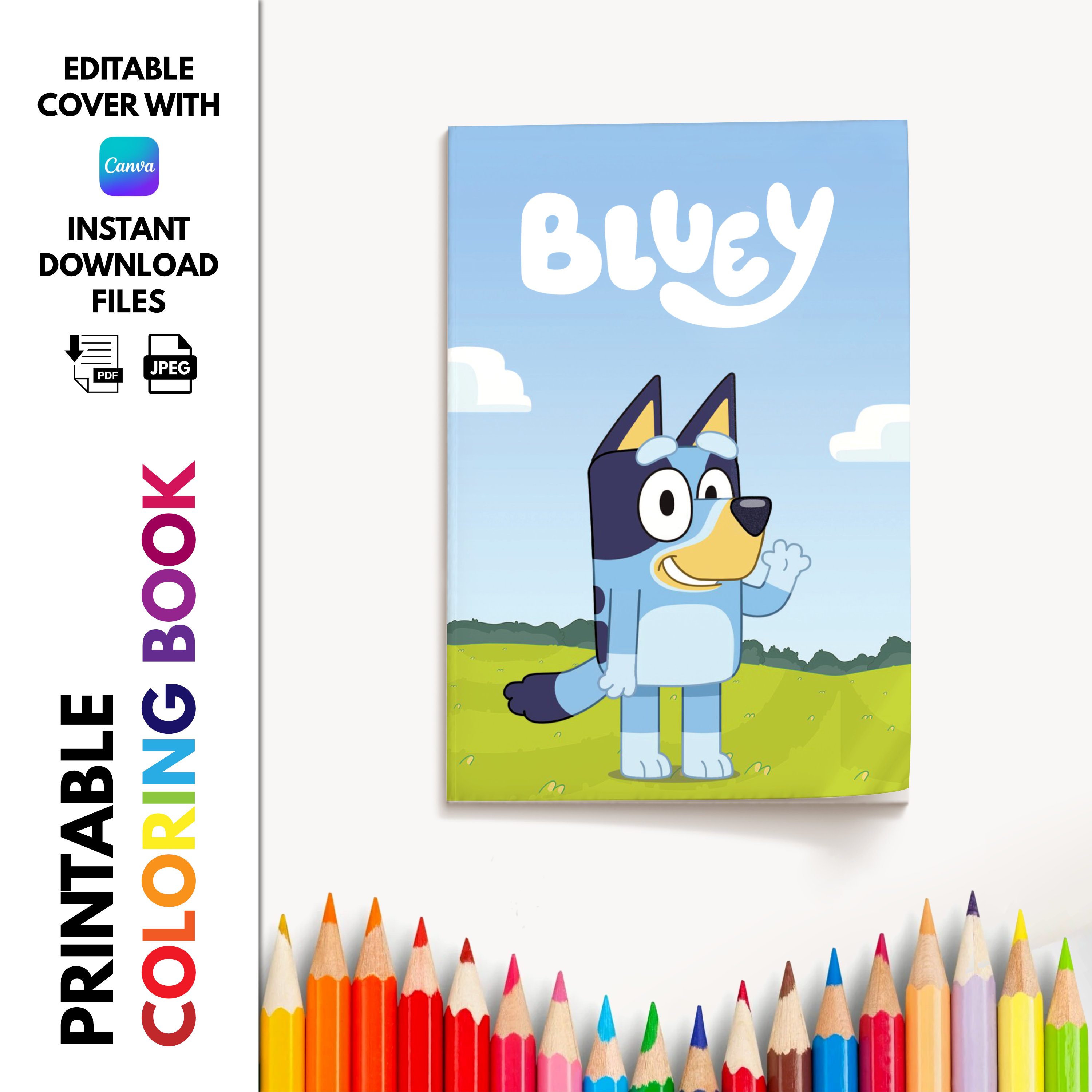 Bluey - 20 Coloring Pages, bluey printable, Coloring Book - André F...