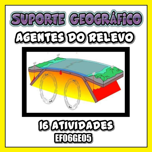 16 Atividades sobre Agentes do Relevo - Suporte Geográfico | Hotmart