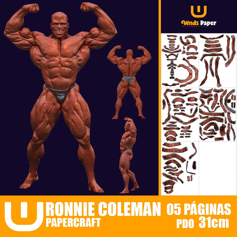PAPERCRAFT- Ronnie Coleman - weslei nunes da silva | Hotmart
