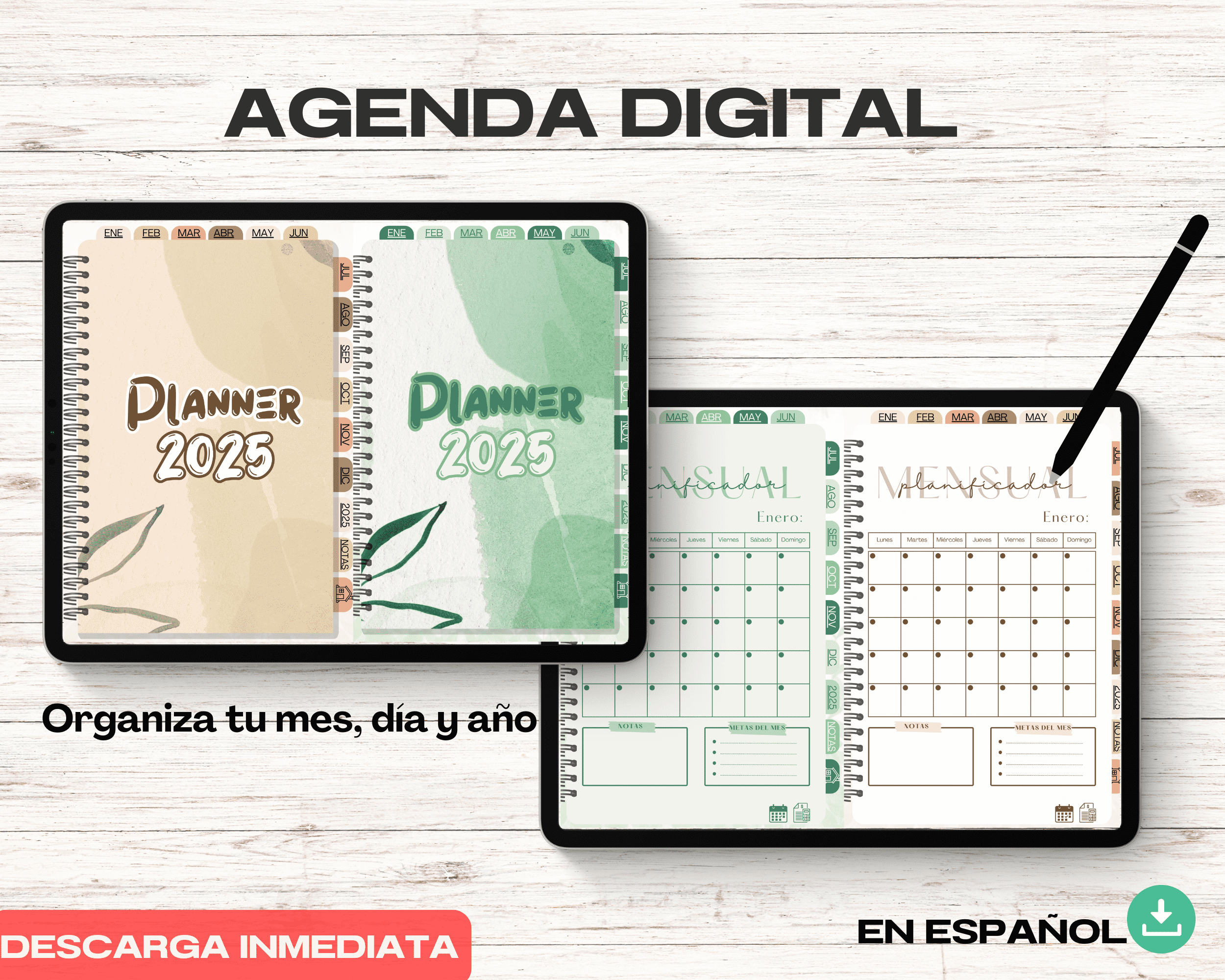 Tu Agenda Digital en español / Planner 2025 - Ninoska Muñoz | Hotmart