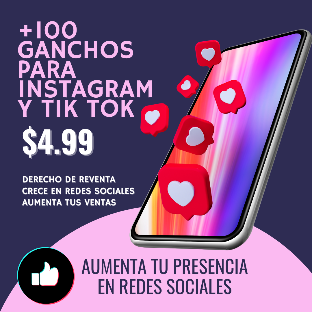 +100 GANCHOS PARA INSTAGRAM Y TIK TOK - Business Digital Faceless