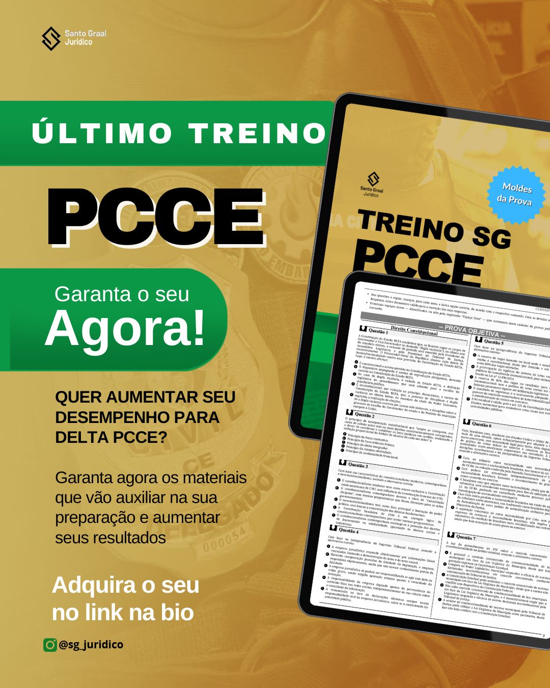 PCCE - Delegado | Último Treino - 2025 - Santo Graal Jurídico | Ho...