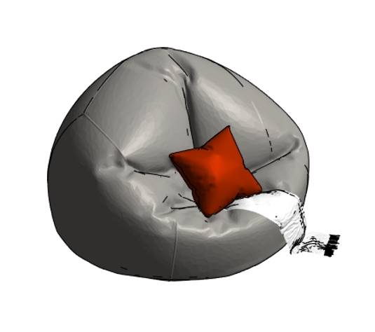 High-Quality Bean Bag - Revit Family - Revit Hub | Hotmart