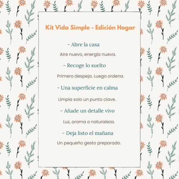 Kit Vida Simple- Checklist de 5 pasos para un hogar más simple - Ve...