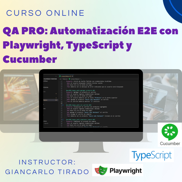 QA PRO: Automatización E2E con Playwright, TypeScript y Cucumber desde Cero