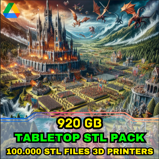 STL Files of 920 GB TableTop bundle over 100.000 3d printing file