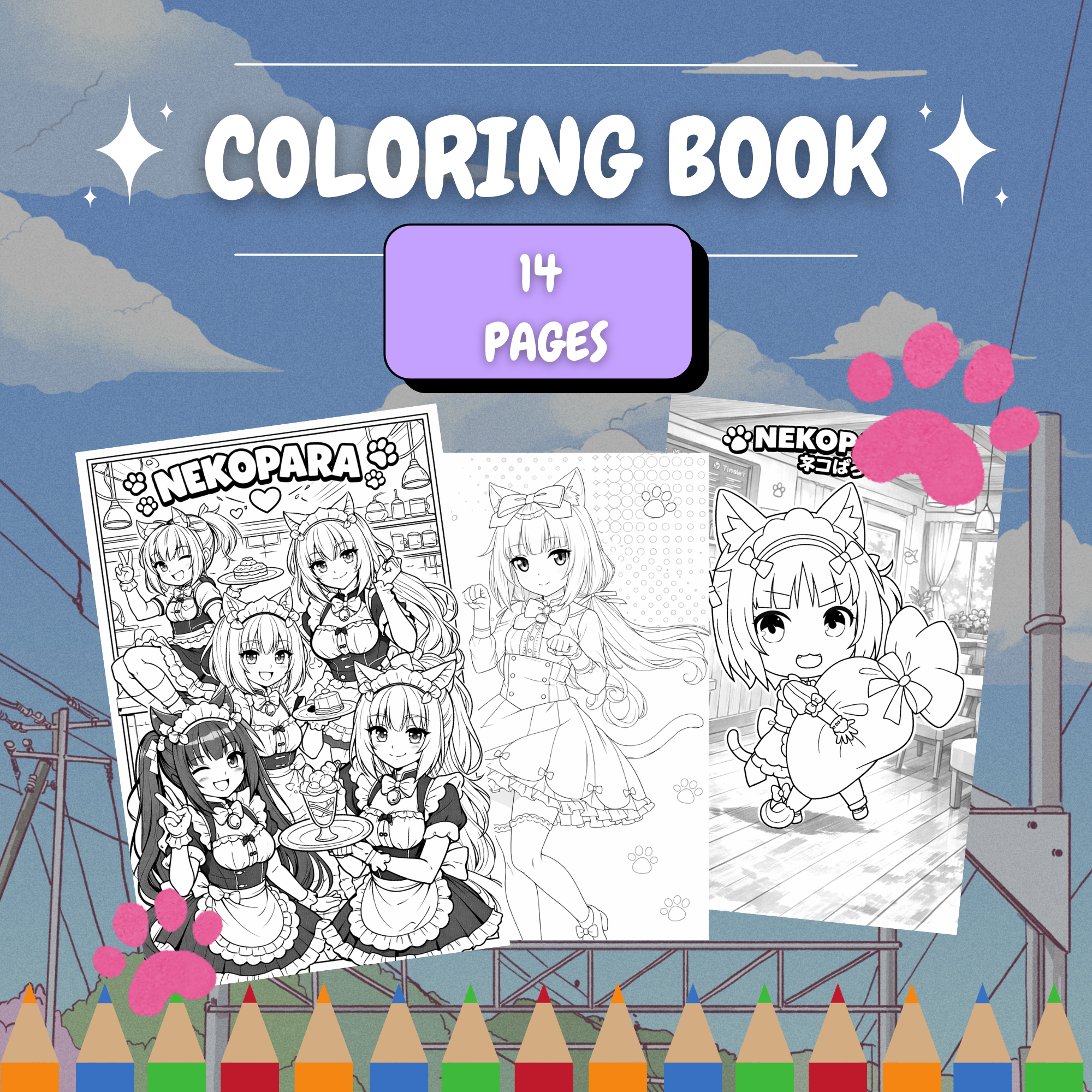 Kawaii Anime Style Coloring Book