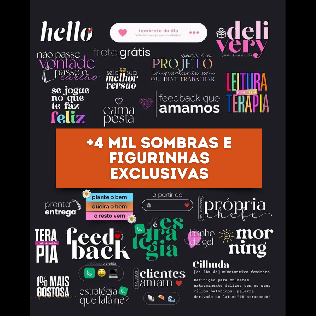 +4 MIL Sombras e Figurinhas para Stories - Jully Gomes | Hotmart