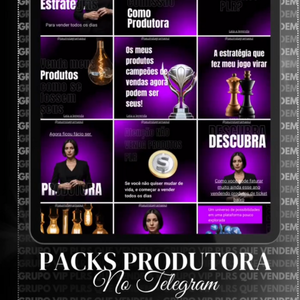 Packs Produtora no Telegram PLR