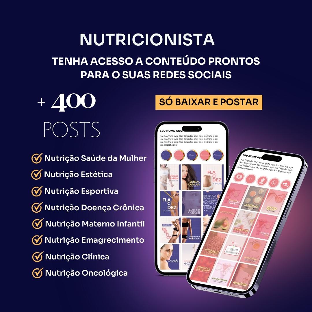 Combo: Posts Prontos apara Nutricionista