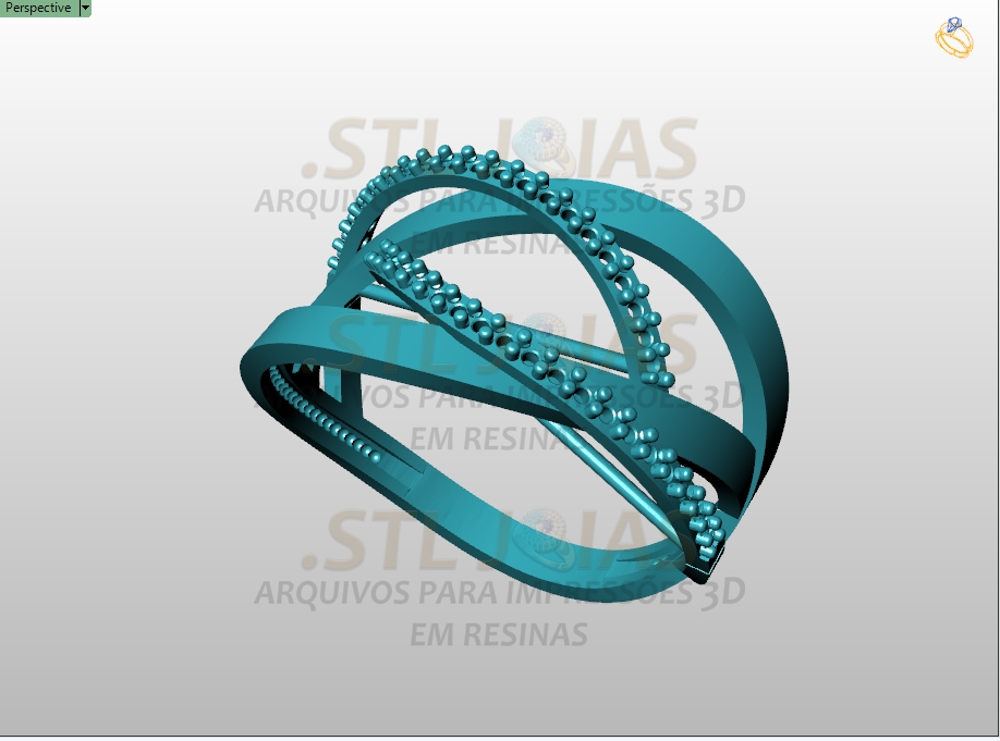 ANEL TRANÇADO LUXO Arquivo para impressão 3D. Formato STL - STL JOI...