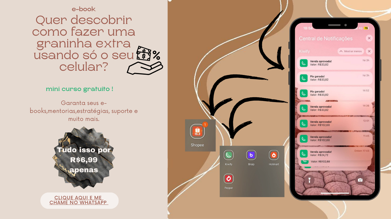 Renda extra usando o celular 📱.