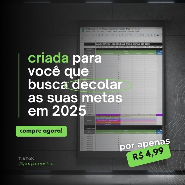⭐💎 PLANILHA - DECOLE AS SUAS METAS EM 2025 💎⭐ - Paty Argachof | H...