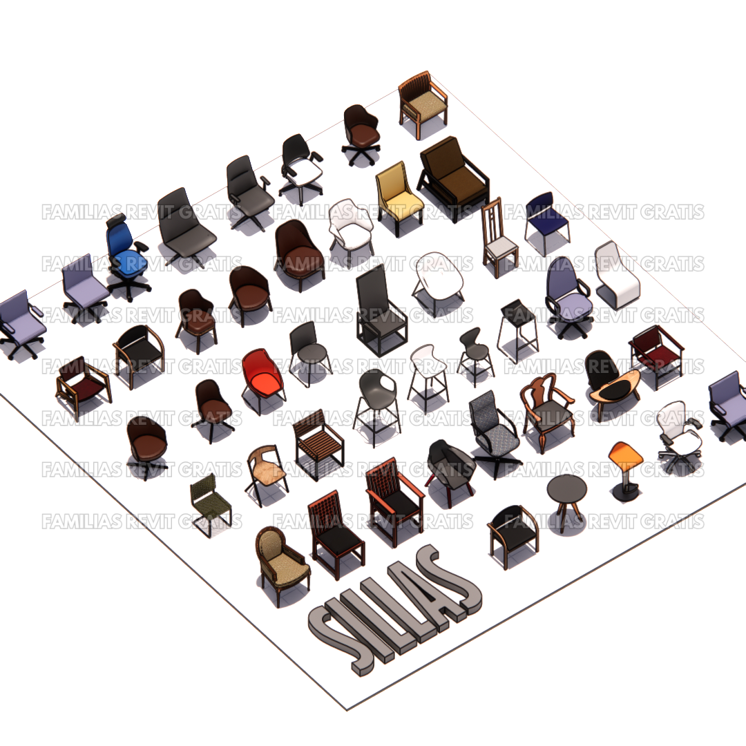 FAMILIAS REVIT PREMIUM DE SILLAS - MASTER BIM | Hotmart