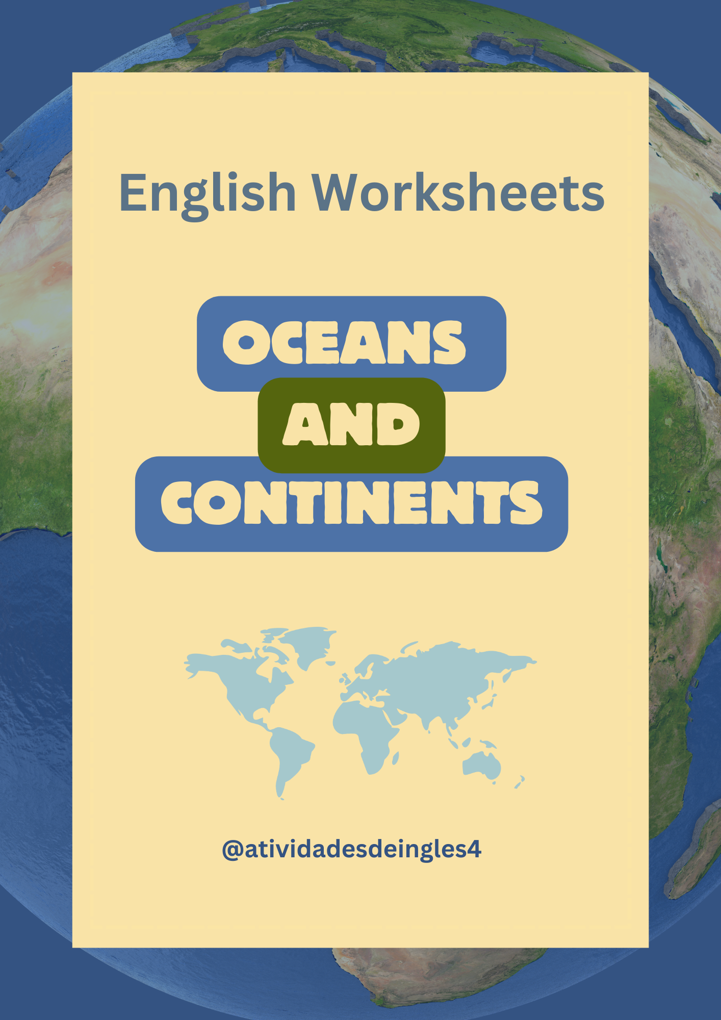 Worksheet: Oceans and Continents - Atividades de Inglês para Profes...