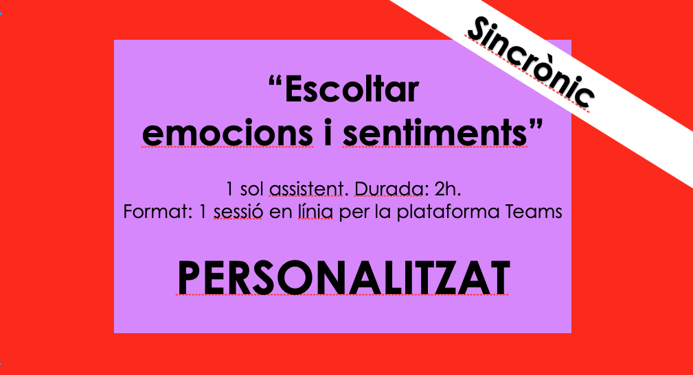 Escoltar emocions i sentiments (taller personalitzat) - Oriol Güell...