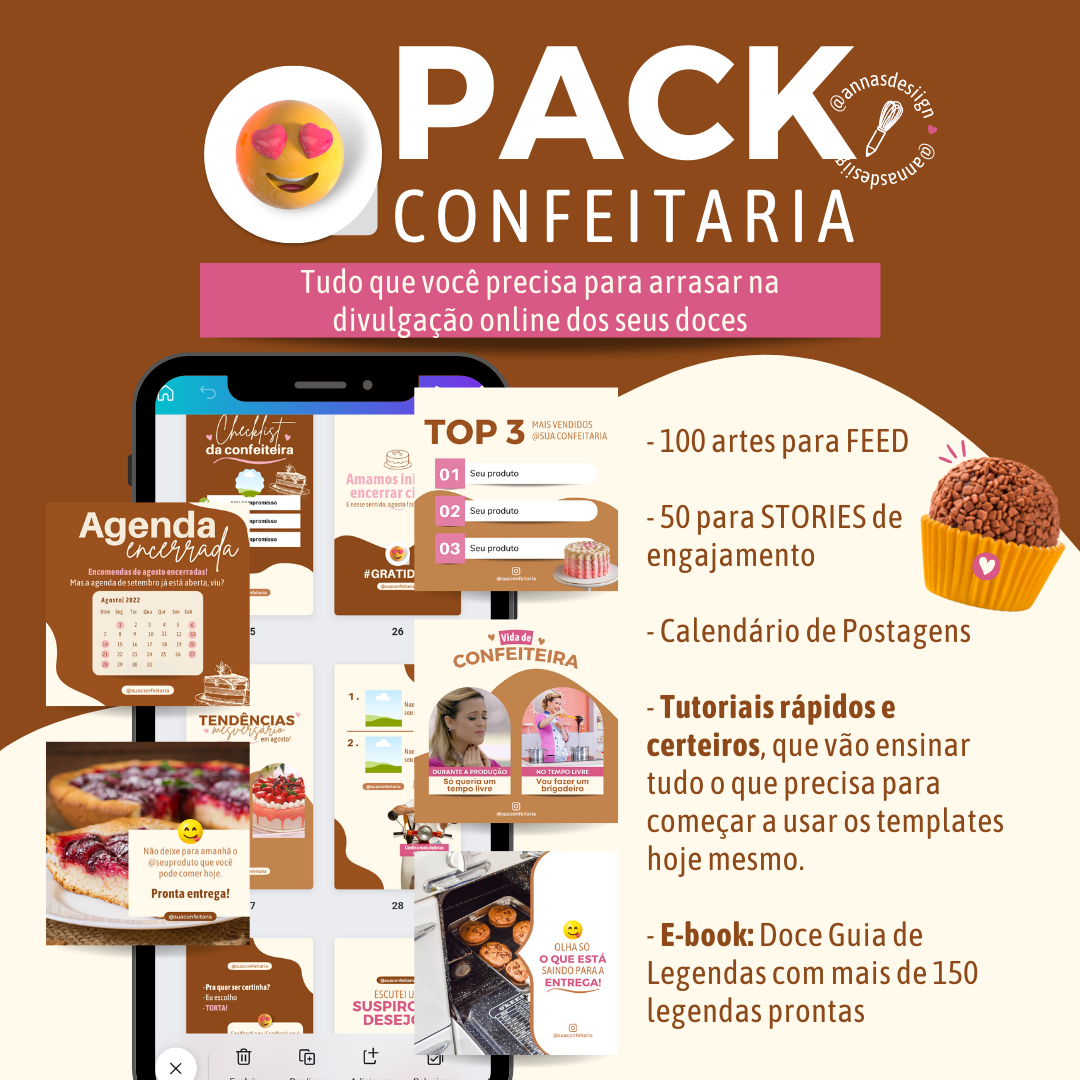 Pack Confeitaria - Annas Design