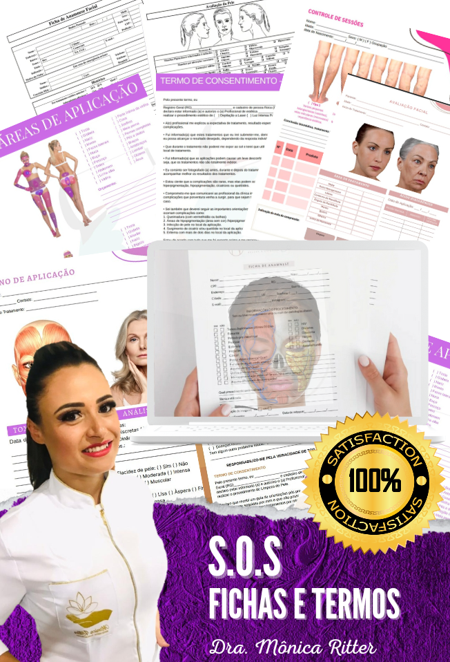 SOS - TUDO EM FICHA DE ANAMESE, TERMO E CUIDADO PRÉ E PÓS PROCEDIME...