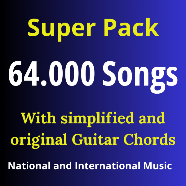 Super Pack with 64.000 Songs With Simplified and Original Guitar Chords