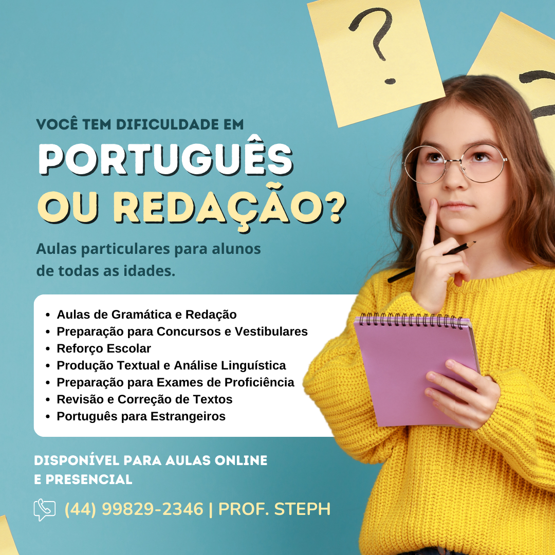 Aulas particulares de redação para concursos e ENEM - Stephanie Coe...