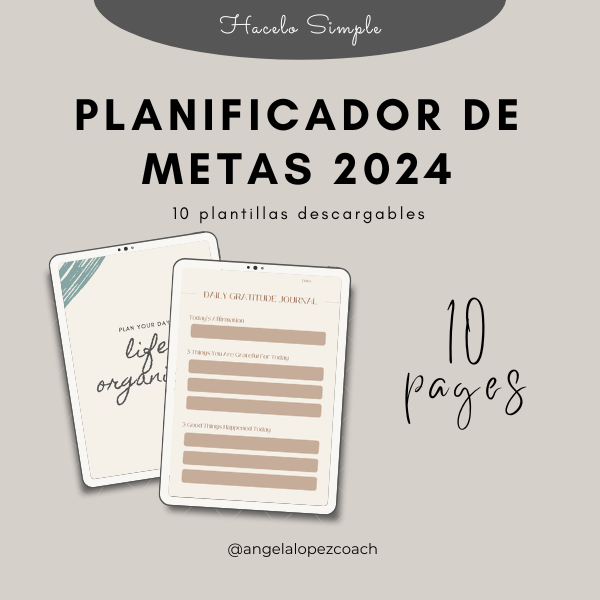 Planificador de Metas 2024 - Angela Lopez | Hotmart