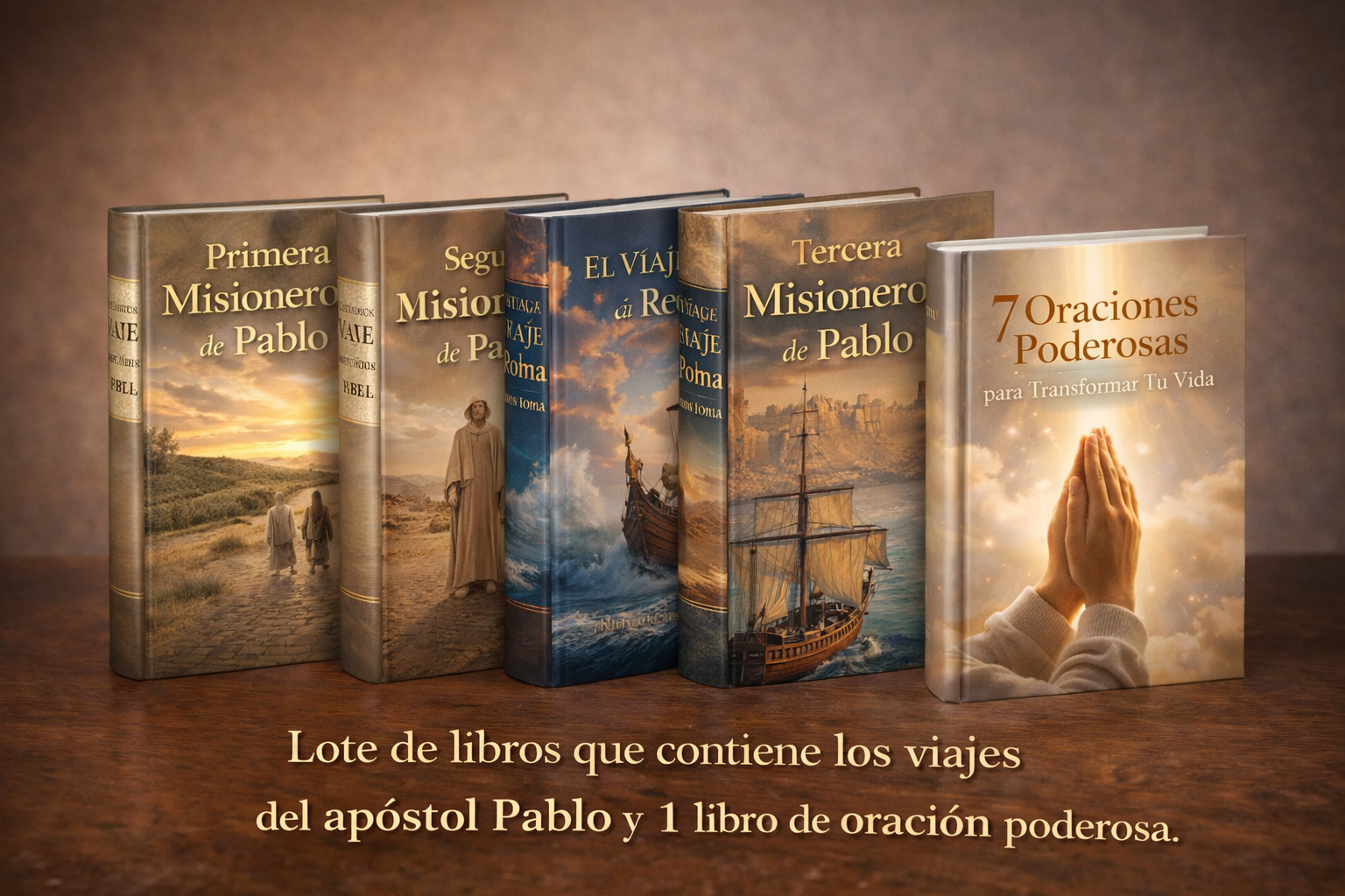 Lote de libros que contiene los viajes del apóstol Pablo y 1 libro ...