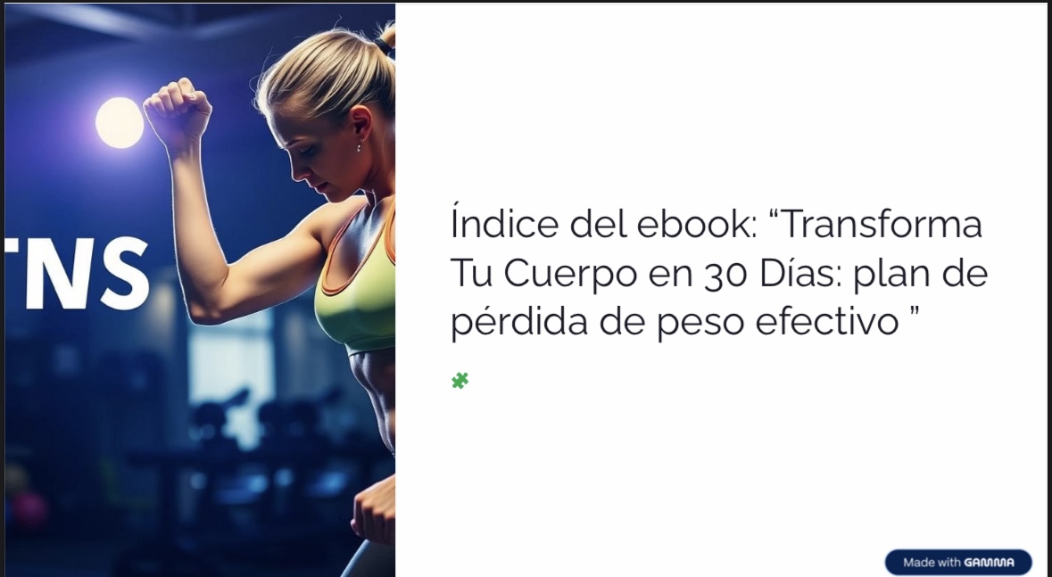 Transforma tu cuerpo en 30 días: Plan de pérdida de peso efectivo
