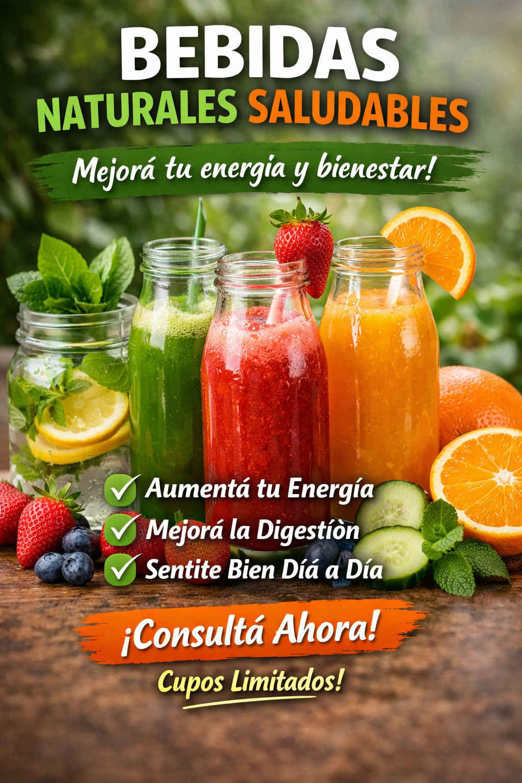 Bebidas naturales 100 % | Hotmart