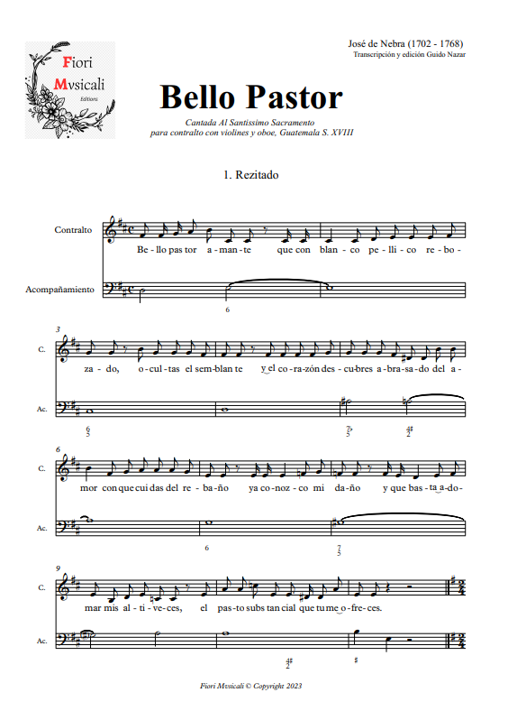 Bello Pastor, Cantada al Santissimo Sacramento de José de Nebra - F...
