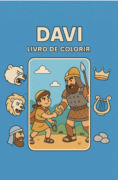 Livro de Colorir Bíblico - Davi - Keila Daiane Ortega de Freitas