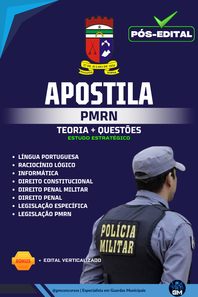 APOSTILA DA PMRN 2023 - GM Concursos | Hotmart