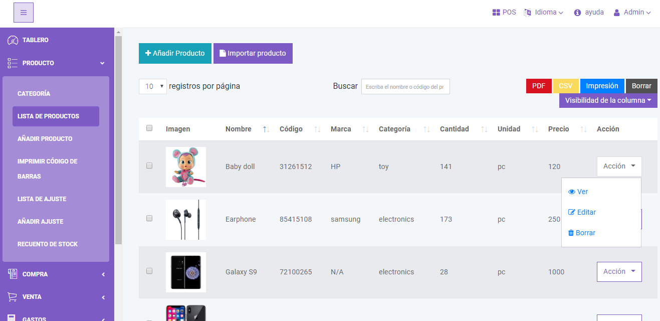 sistema ERP pos recursos humanos y contabilidad en laravel