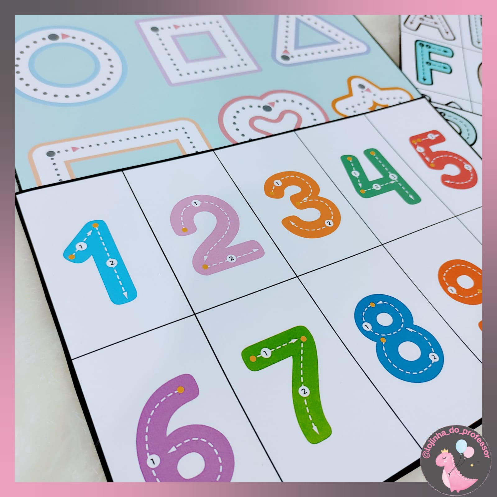 TRACEJADO - NÚMEROS,ALFABETO E FORMAS. - Lojinha do Professor | Hot...