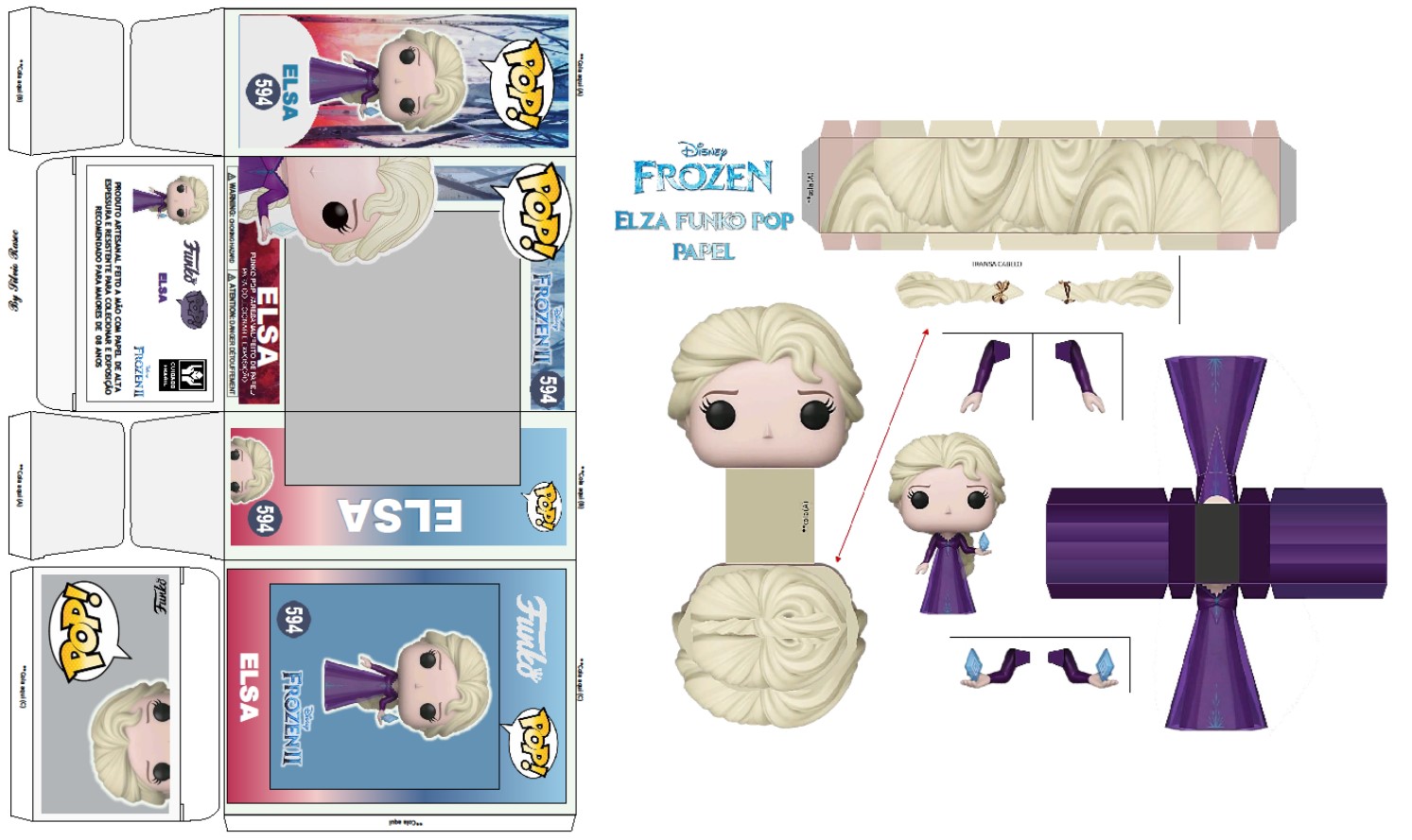Elsa Frozen 2 funko pop papel - Silvio Cesar | Hotmart