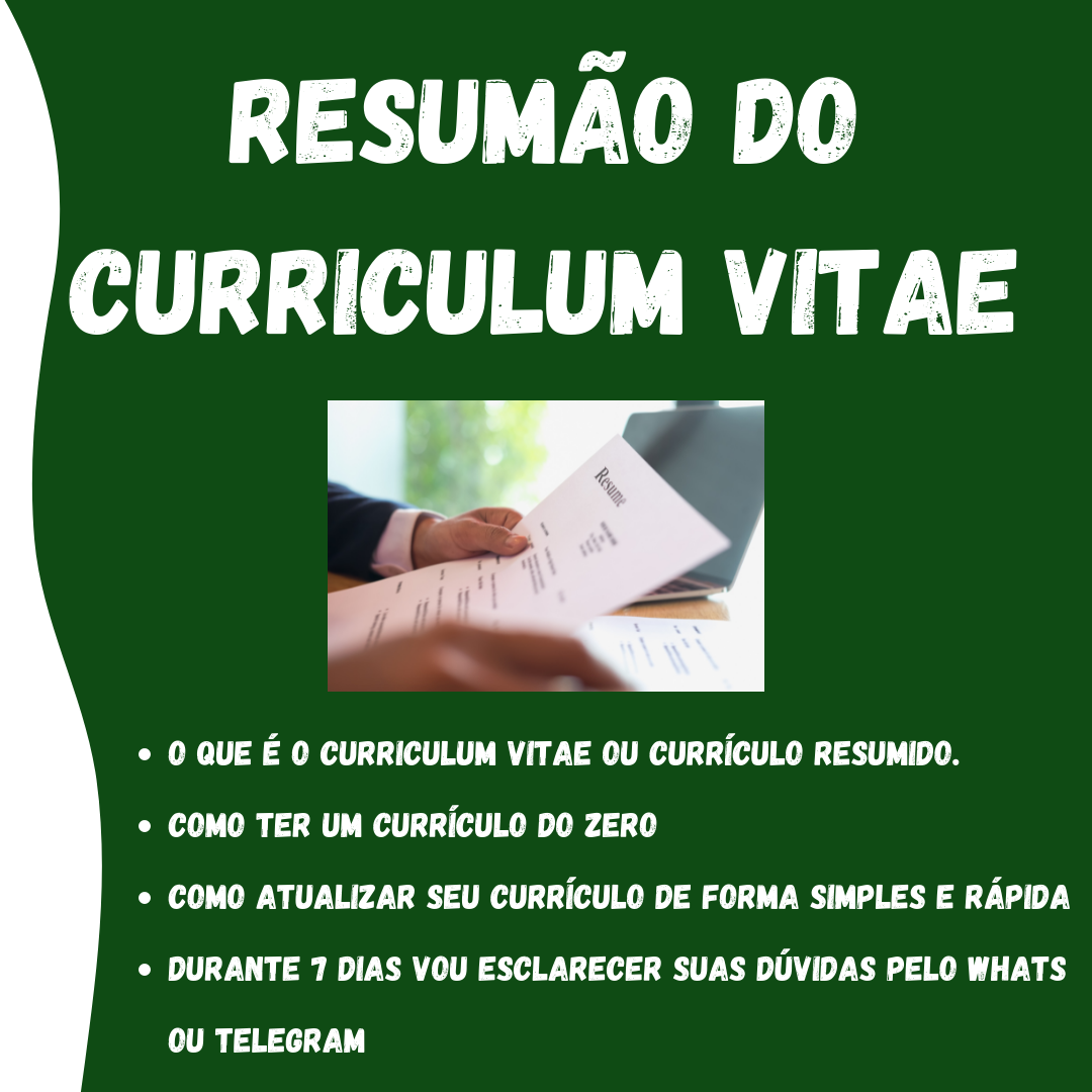 RESUMÃO DO CURRICULUM VITAE OU CURRÍCULO RESUMIDO