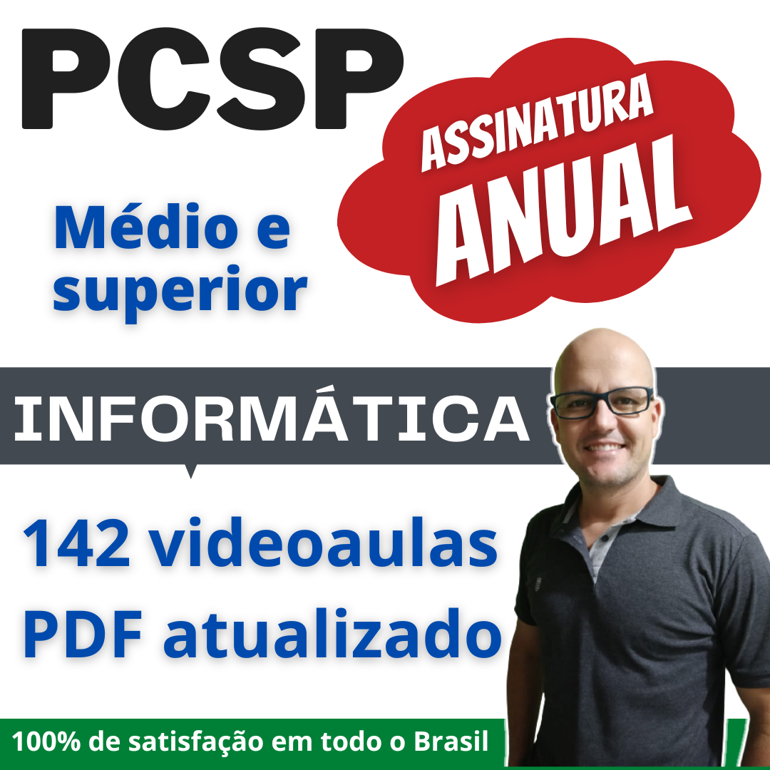 Curso Informática PC-SP Assinatura Anual (níveis médio e superior)