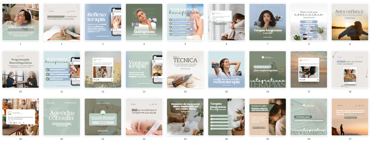 TERAPIAS INTEGRATIVAS PACK - Stephany Packs Canva | Hotmart