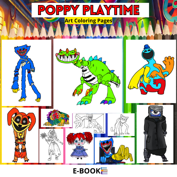 POPPY PLAYTIME: Art Coloring Pages - (Your Collection)