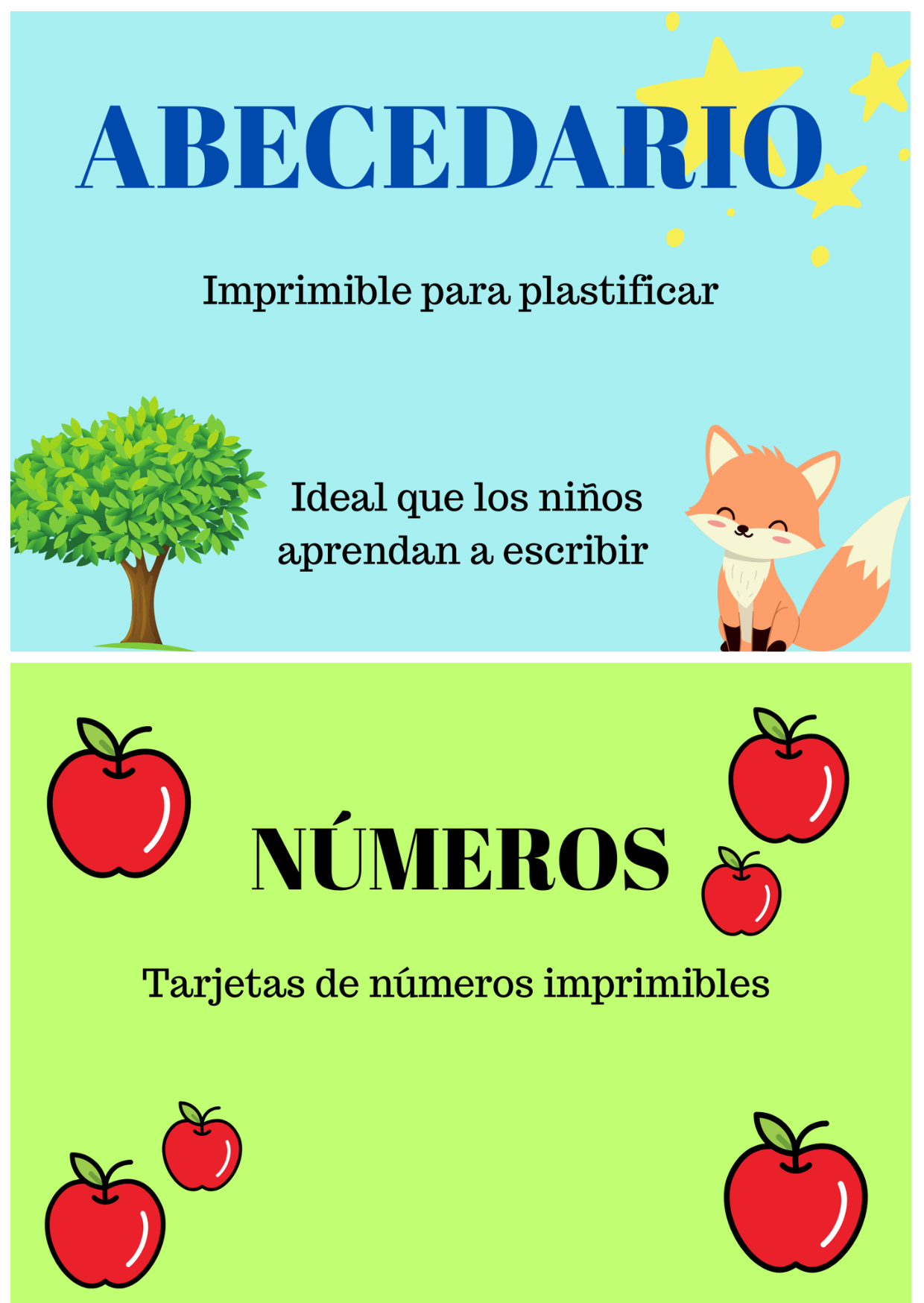 Imprimibles para aprender el abecedario y los números | Hotmart