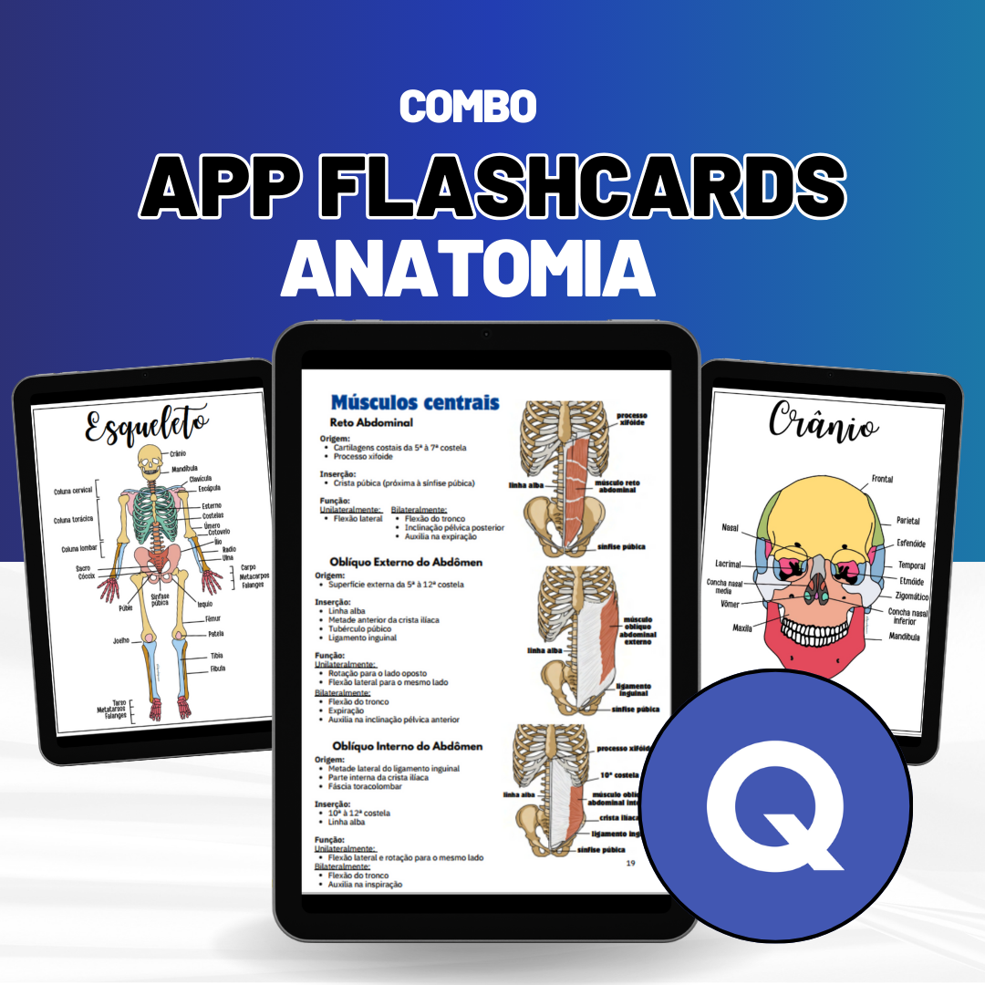 APP FLASHCARDS DE ANATOMIA - COMBO 6 EM 1