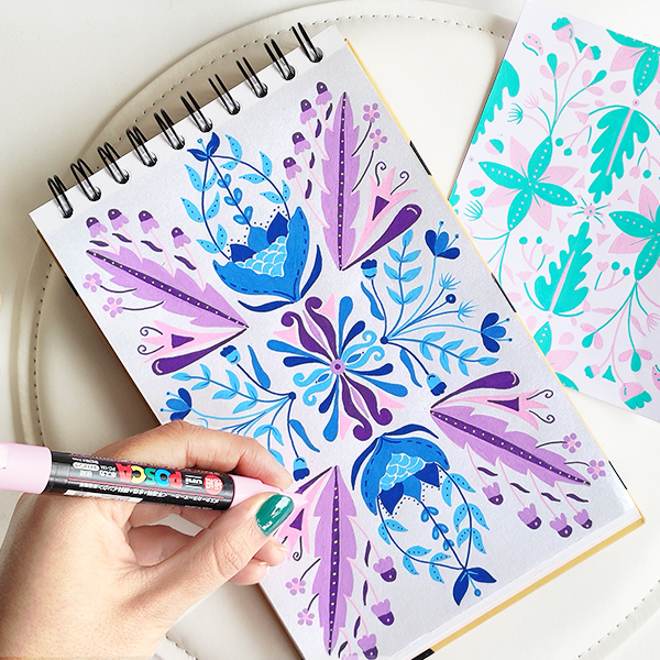 Botanical Folk art with Posca Pens - CATALINA NAVARRETE | Hotmart