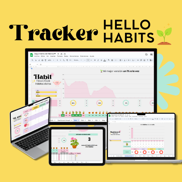 Tracker Hello Habits: Construye hábitos con estilo y sin estrés 📅...
