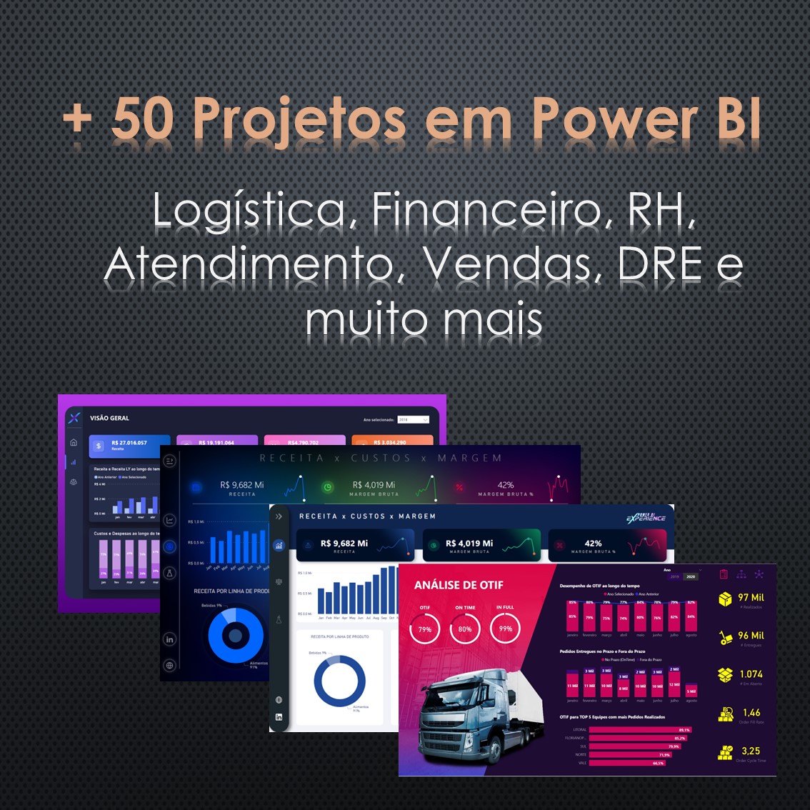 +50 Projetos Editáveis Power BI - Kassius | Hotmart