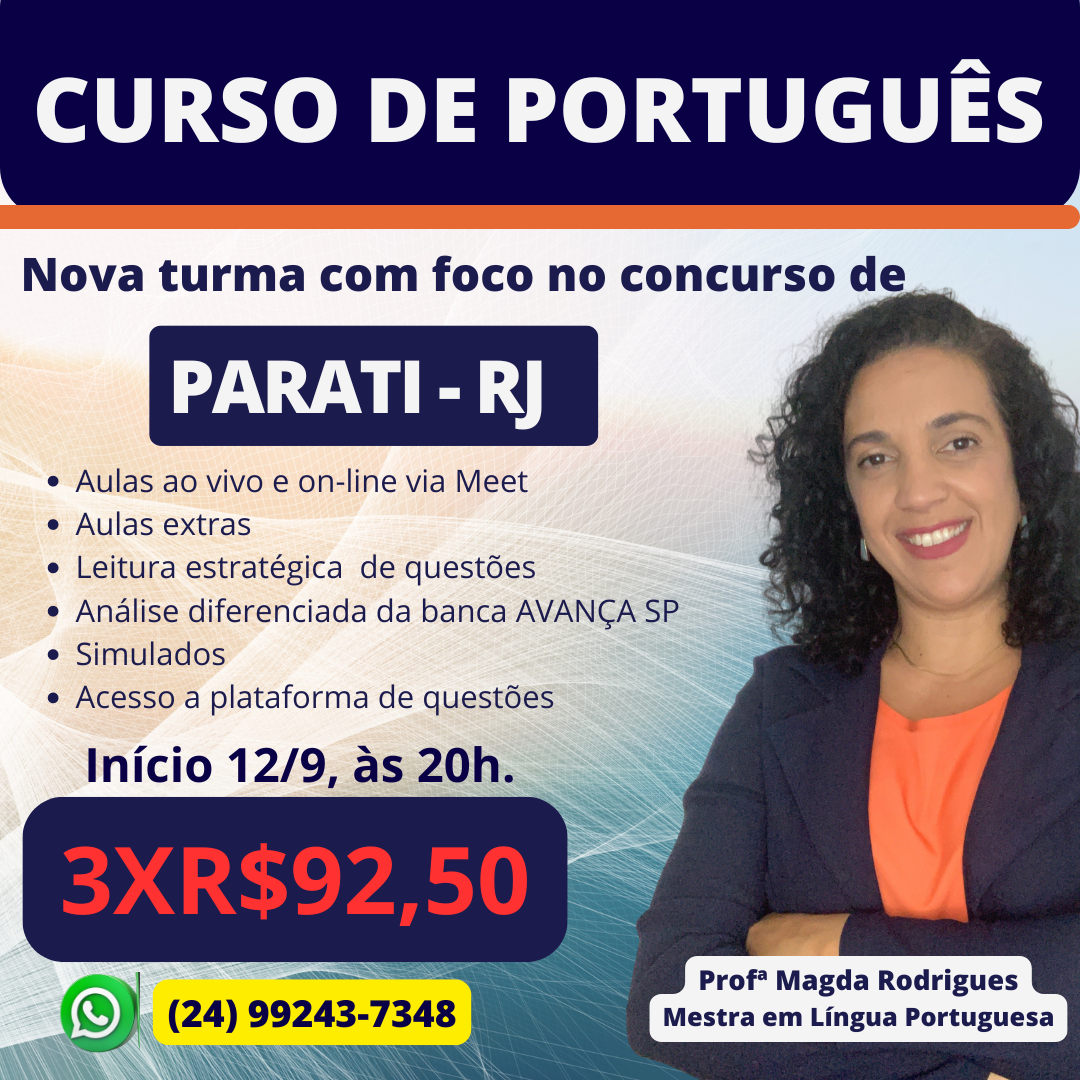 PORTUGUÊS INTENSIVO - EDIÇÃO PARATI - Magda Rodrigues | Hotmart