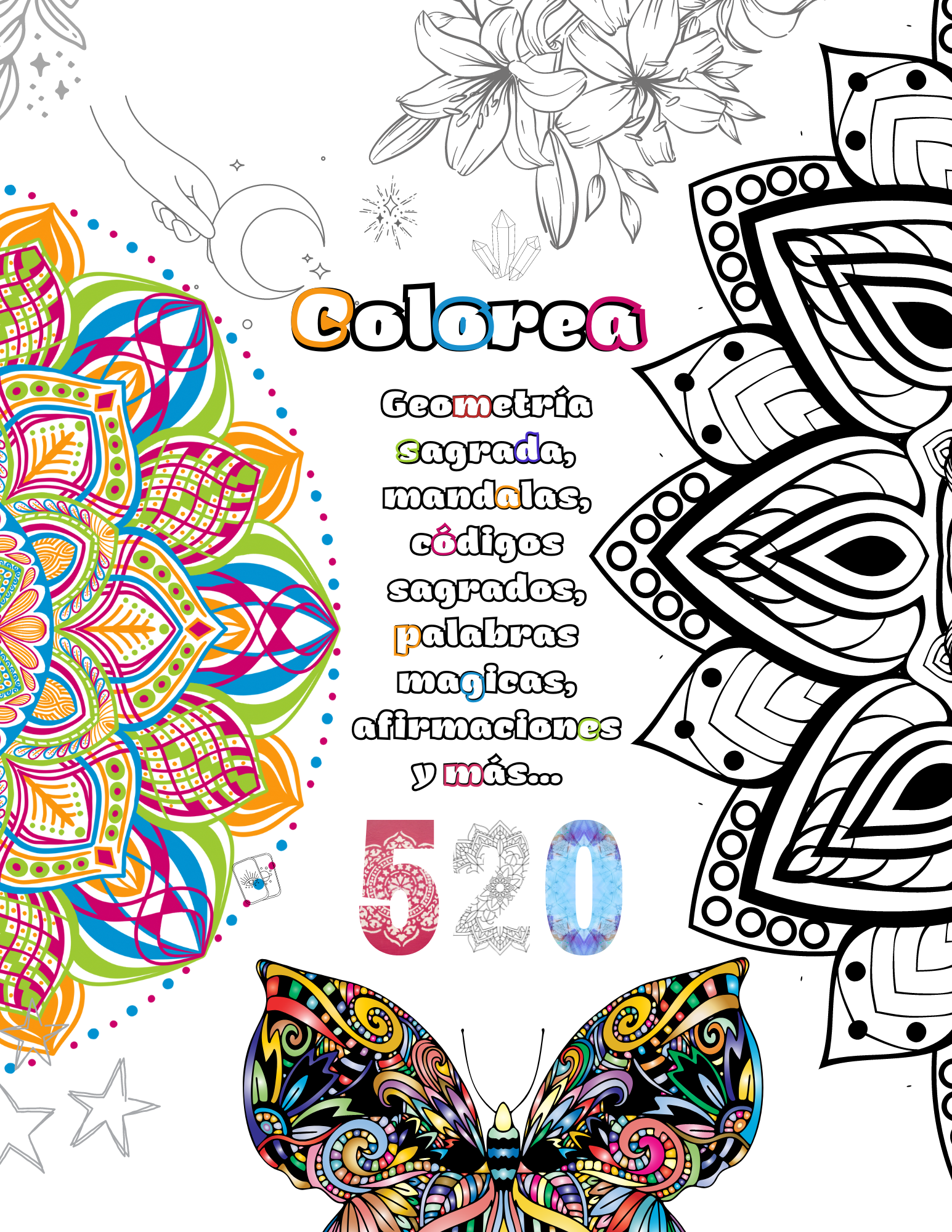 Libro Colorea: Geometría sagrada, mandalas, códigos sagrados, pala...